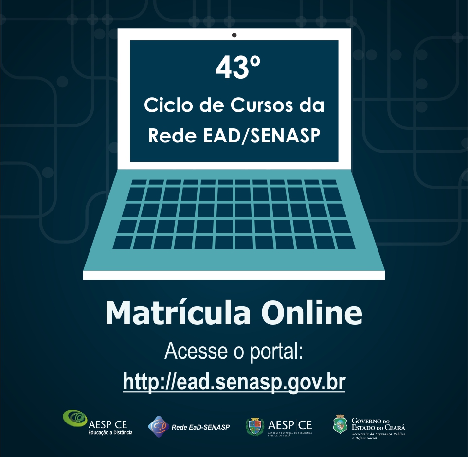 Senasp realiza matrículas para 43º Ciclo de Cursos EAD - Secretaria da ...