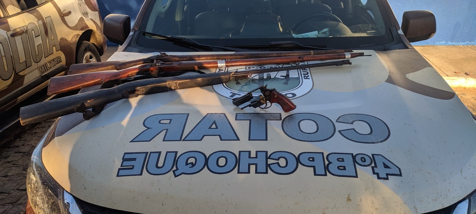 Armas De Fogo São Apreendidas Com Suspeito De Duplo Homicídio Em Ação