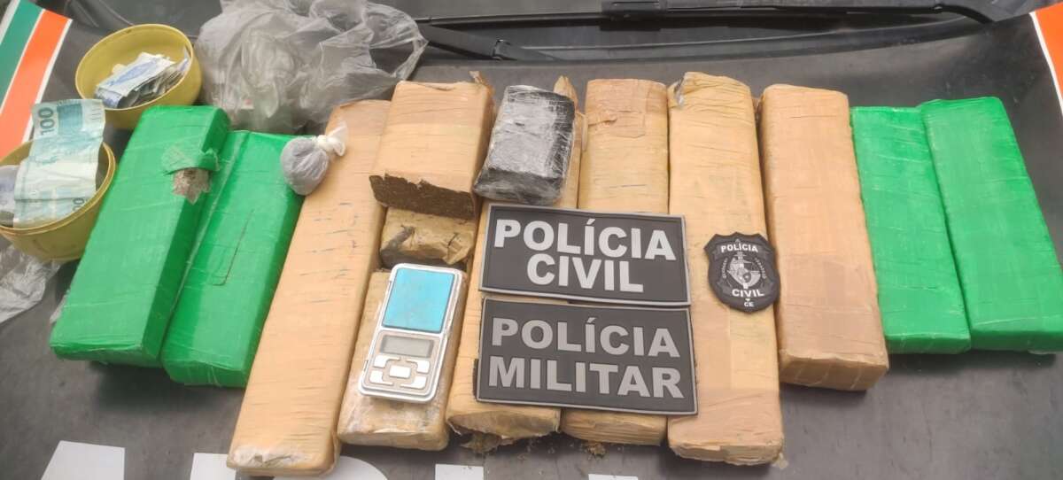 Suspeito em posse de quase 10 kg de drogas é preso pelas Polícias Civil e Militar em Assaré ...